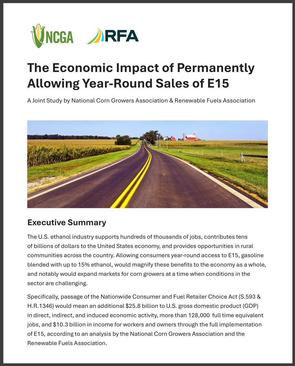 The Economic Impact of Permanently Allowing Year-Round Sales of E15